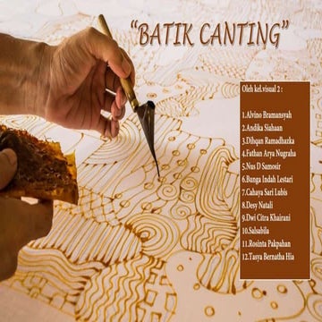 Batik Canting Subussalam Kelompok 2 Visual Pptx