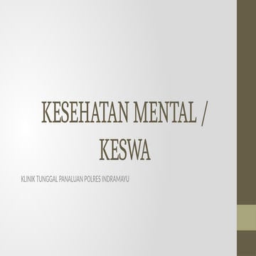 Kesehatan mental | PPT