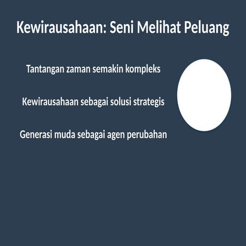 mencari peluang dalam kesempitan adalah seni melihat situasi | PPTX