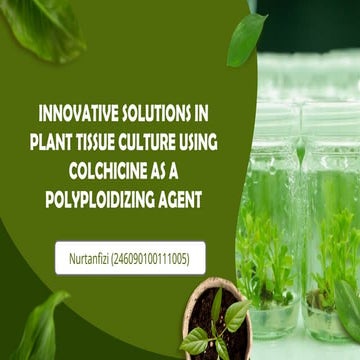 Polyploidy Induction, part of Biotechnology | PPT