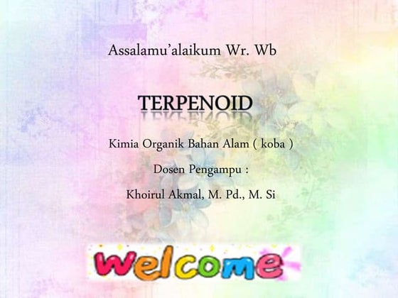 Kimia bahan alam 1 | PPTX