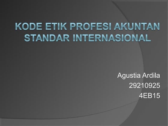 Kode Etik Profesi Akuntan Publik ppt | PPTX
