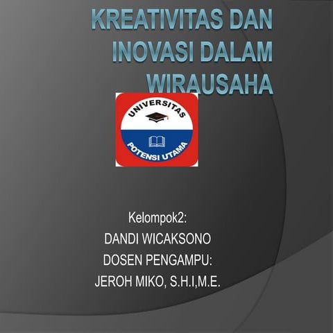 Ppt kewirausahaan | PPTX