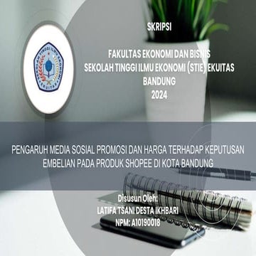 CONTOH POWER POINT SIDANG SKRIPSI PENELITIAN KUANTITATIF | PPT