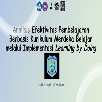 Efektivitas Pembelajaran Berbasis Kurikulum Merdeka melalui implementasi Learning by Doing | PPTX