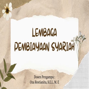 PPT Lembaga Pembiayaan Syariah indo. pdf | PDF