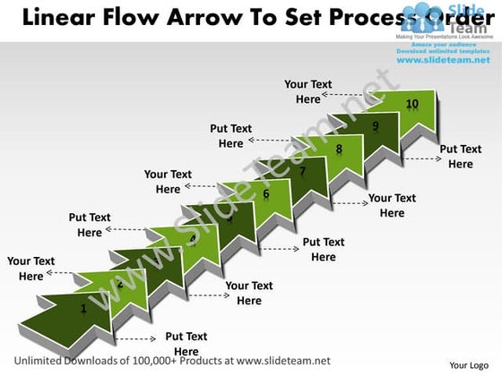 Ppt linear demo create flow chart powerpoint lines of processes ...