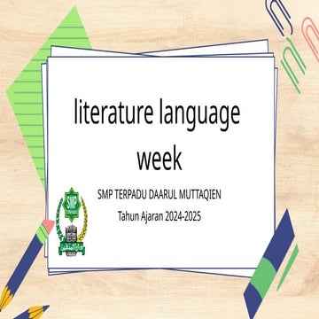 Language & Literature week ( program bulan bahasa) | PPT