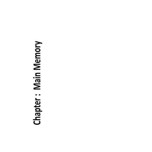 ppt main memory and protection of memory | PDF