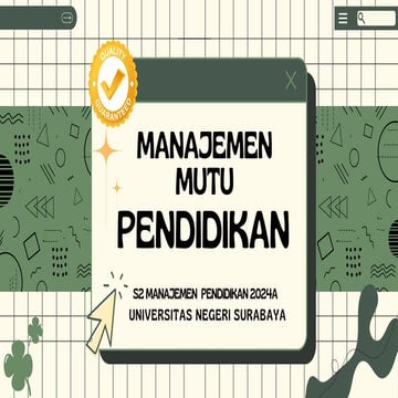 PPT Manajemen Mutu dalam Manajemen Mutu Pendidikan | PDF