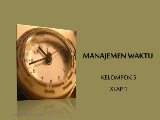 Manajemen waktu | PDF