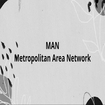 JARINGAN KOMPUTER MAN (METROPOLITAN AREA NETWORK | PPT