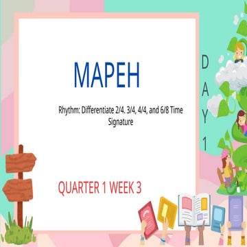rhythm differentiate 2/4,3/4/4/4 and other time signature | PPTX