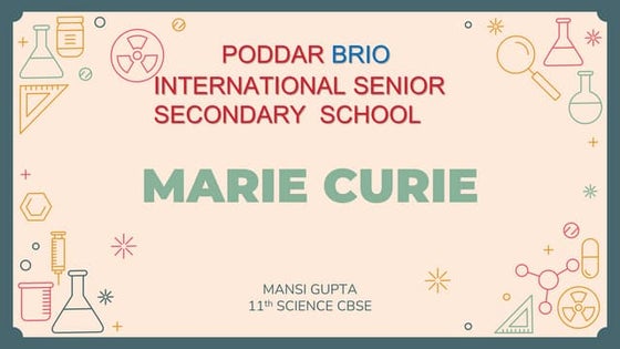 Marie Curie | PPTX | Chemistry | Science