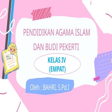 PPT kelas 4 SD MATERI BERIMAN KEPADA RASUL | PPTX