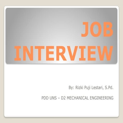 Ppt Materi Interview Kerja English For Business Pptx