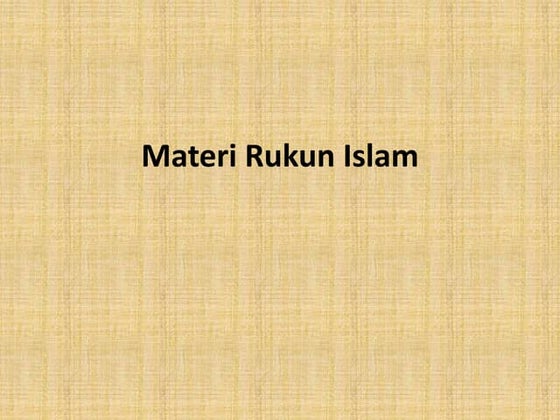 Rukun iman dan rukun islam | PPTX