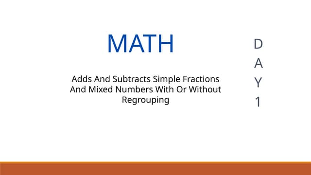 Ppt addition of dissimilar fractions (loids) | PPTX | Nutrition ...