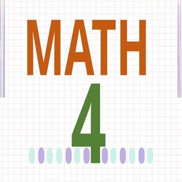 POWERPOINT PRESENTATION IN MATHEMATICS GRADE 4 | PPTX