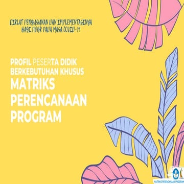 Profil Peserta Didik dan Matriks Perencanaan Program Kebutuhan Khusus ...