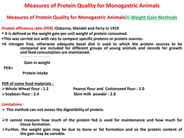 quality of protein , Net Protein utilisation | PPTX