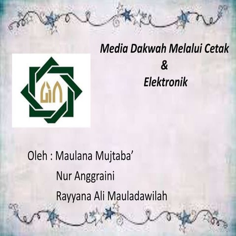 Dakwah Melalui Media Cetak Dan Electronk Ppt 