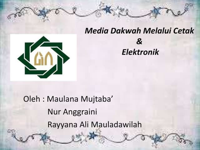 Dakwah Melalui Media Cetak Dan Electronk Ppt