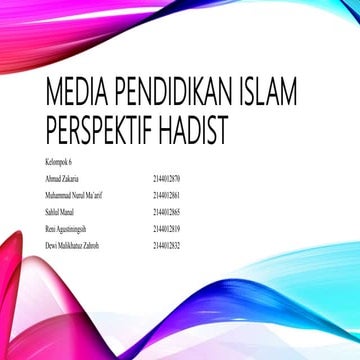 PPT MEDIA PENDIDIKAN ISLAM PERSPEKTIF HADIST.pptx