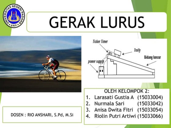 Gerak lurus | PPTX