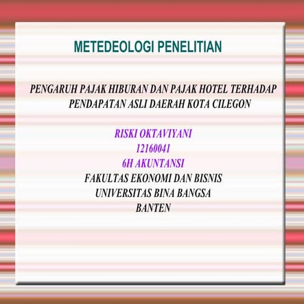 Ppt metlit riski oktaviyani 12160041 | PPTX