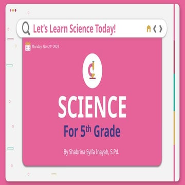 LET'S LEARN SCIENCE TODAY GRADE 5 PRIMARY | PPTX