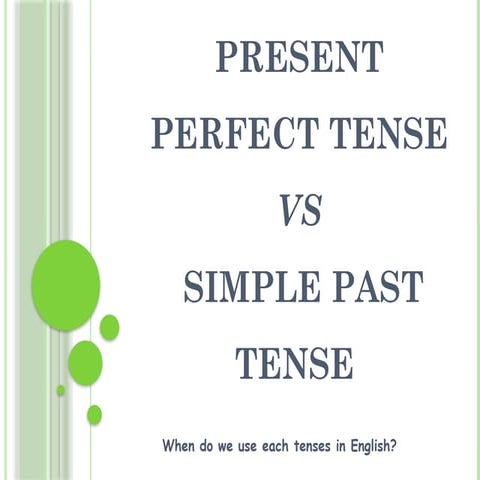 PPT Micro Teaching Ms. Putri-Present Perfect Tense vs Simple Past Tense ...