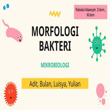 PPT MIKROBIOLOGI.MORFOBIOLOGI BAKTERI DISUSUN OLEH ADITYA PRATAMA | PPTX