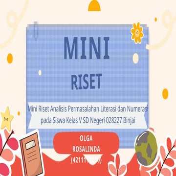 PPT Mini Riset Olga Rosalinda_Analisis Permasalahan Literasi dan ...