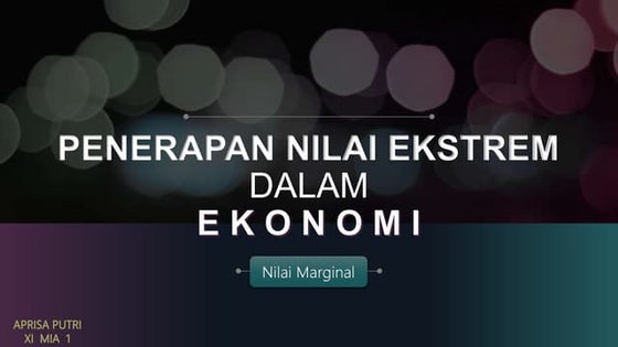 Matematika ekonomi (Keuntungan Maksimum) | DOCX
