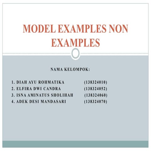 Ppt model examples non examples | PPT