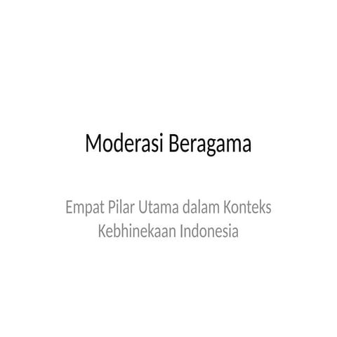 PPT_Moderasi_Beragama_Empat_Pilar_Utamapptx | PPTX