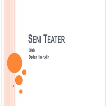 PPT IV SENI BUDAYA KB 1: KONSEP SENI TEATER: UNSUR, JENIS, DAN ESTETIKA ...