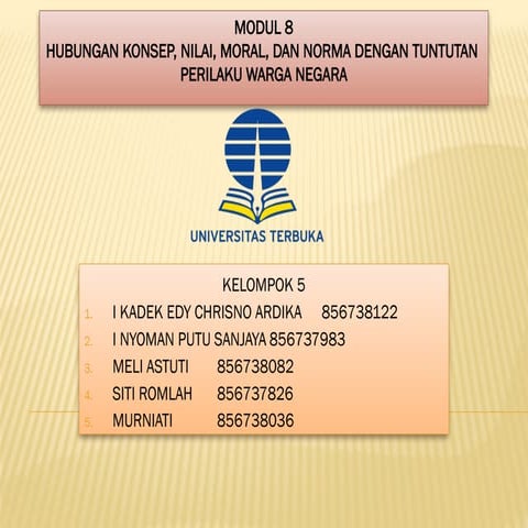 PPT MODUL 8 kelompok 5 Universitas Terbuka.pptx