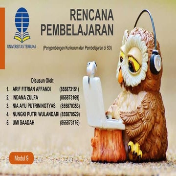 Modul 9. Rencana Pembelajaran | PPTX