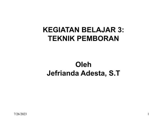 Bab II Pemboran Peledakan | DOCX