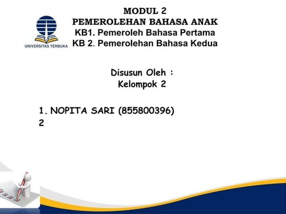 Pendidikan bahasa indonesia modul 2 dan modul 8ppt | PPT