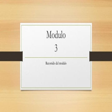 Ppt modulo 3 presentacion modulo 3 | PPTX