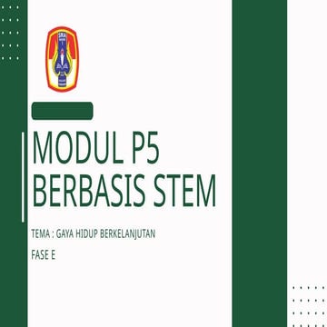 PPT MODUL P5 berbasis STEM tema gaya hidup berkelanjutan.pptx