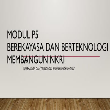 PPT Modul P5 Mata Pelajaran Sekolah Indonesia | PPTX