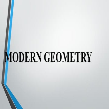 PowerPoint presentation about modern geometry | PPTX