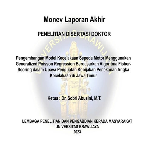 PPT Monev Laporan Akhir pengembangan kecelakaan | PPT