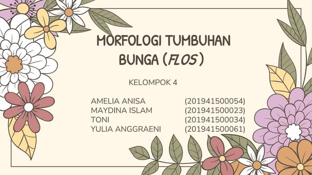 Laporan praktikum 7 rumus bunga dan diagram bunga (morfologi tumbuhan ...