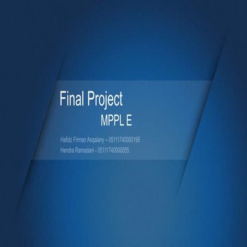 Slide Final Project MPPL | PPT