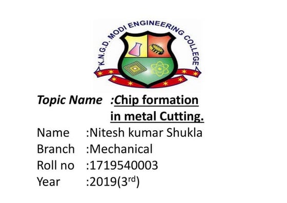 Chip formation and types | PPT